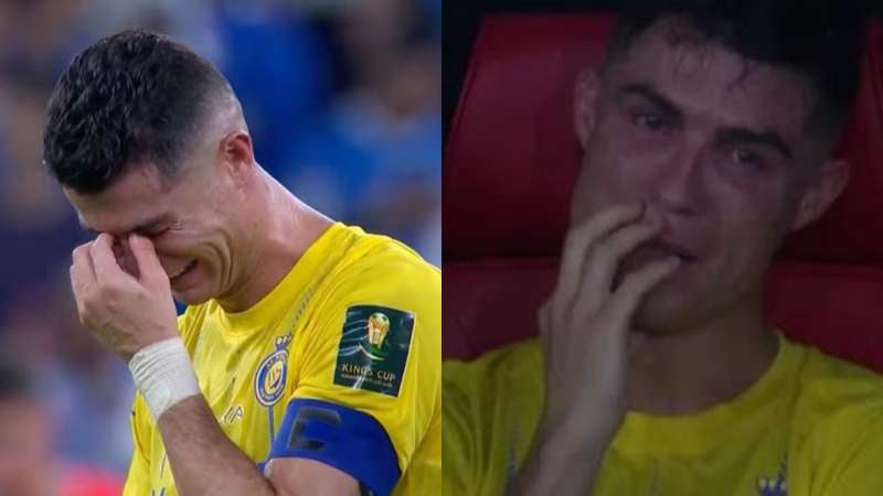 Cristiano Ronaldo acaba en llanto tras perder final en Arabia